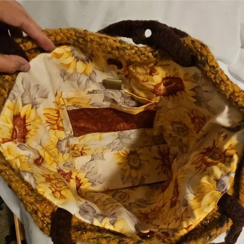 Unbranded | Bags | Handmade Knitted Felted Wool Tote Bag Boho ...